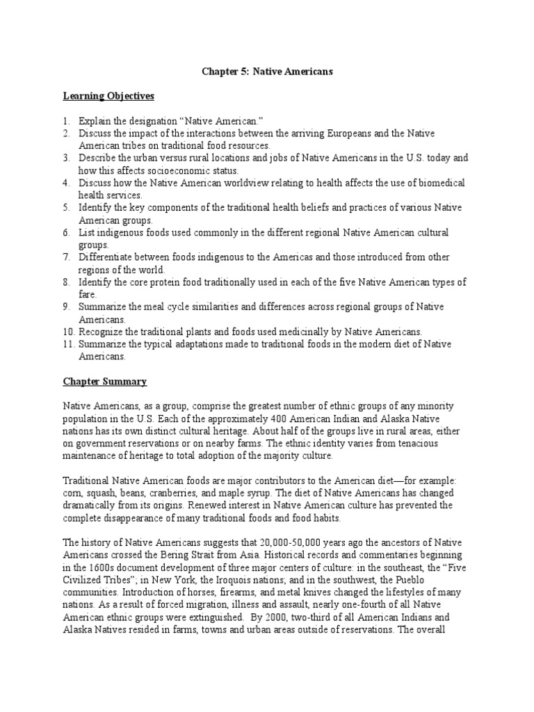 Native American Cultural and Health Overview | PDF | Native Americans ...