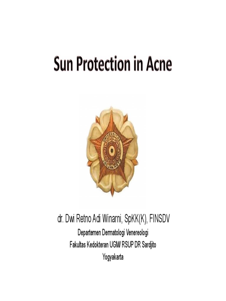 Sun Protection in Acne, Dr. Dwi Retno Adi Winarni | PDF | Sunscreen ...