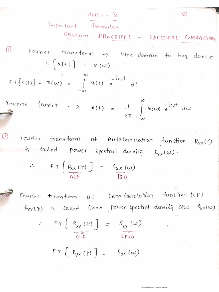 RVSP Unit 5 Formulas | PDF