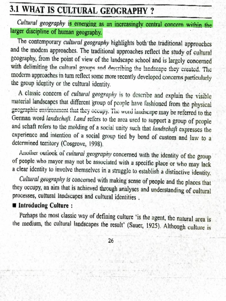 Understanding Cultural Geography | PDF | Geography | Cultural Geography