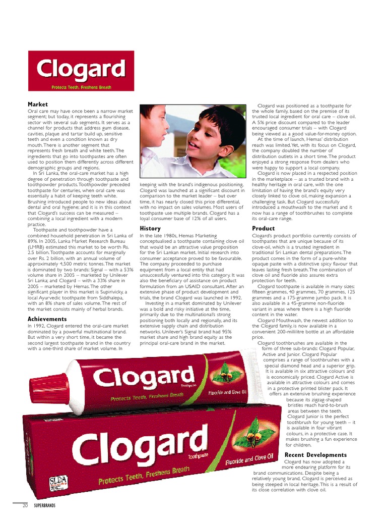 Clogard: Sri Lanka's Trusted Toothpaste | PDF | Oral Hygiene | Brand