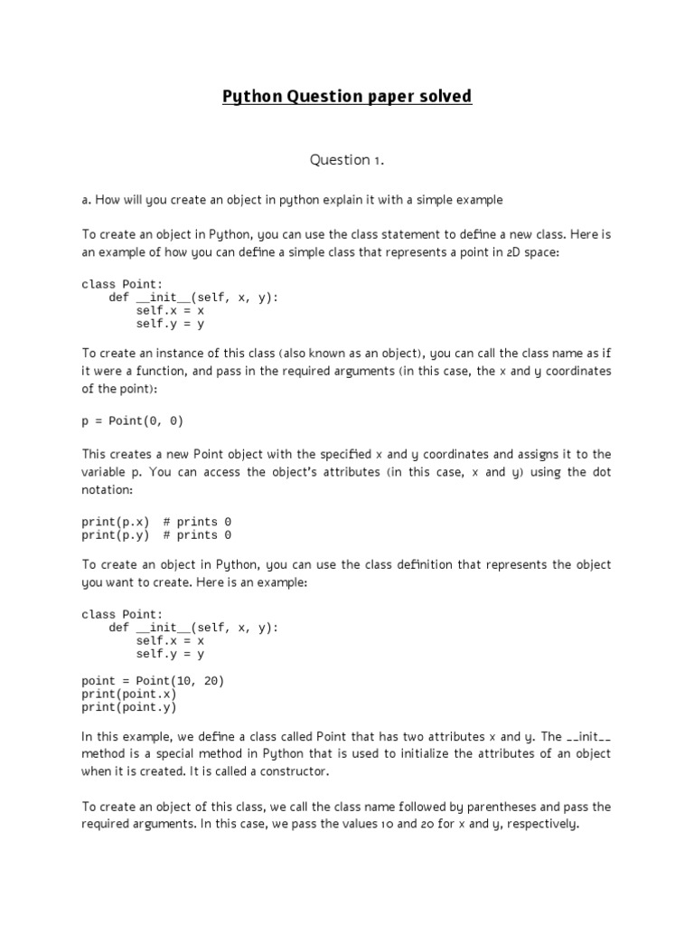 Python Question Paper Solved Pdf Regular Expression Parameter Computer Programming 3466