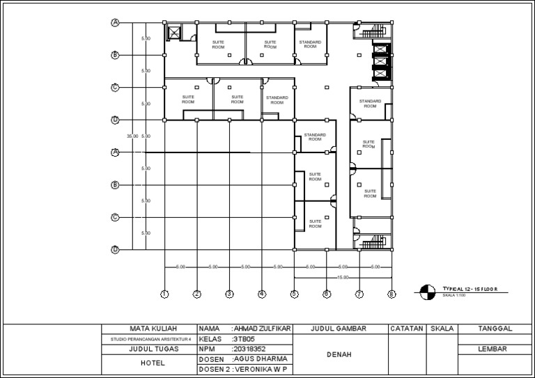 Denah Tipikal LT.12-15 | PDF
