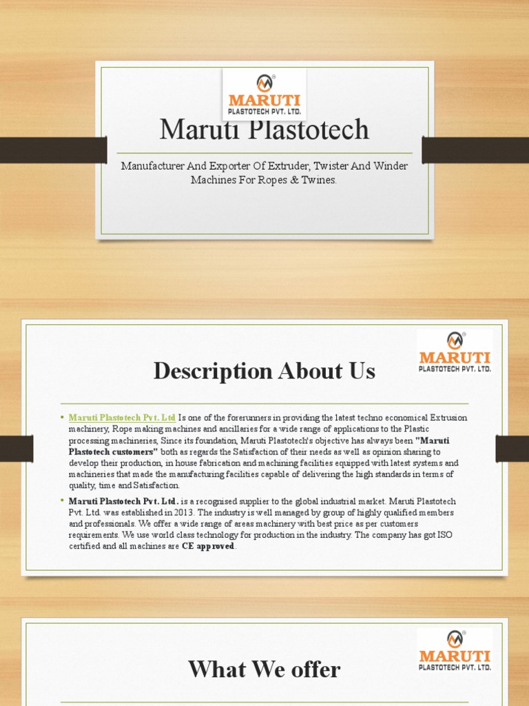 Maruti Plastotech | PDF | Machines | Belt (Mechanical)
