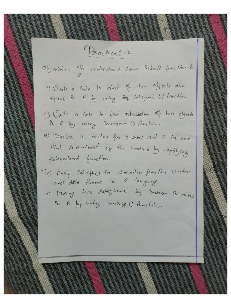 R Programming Practical | PDF