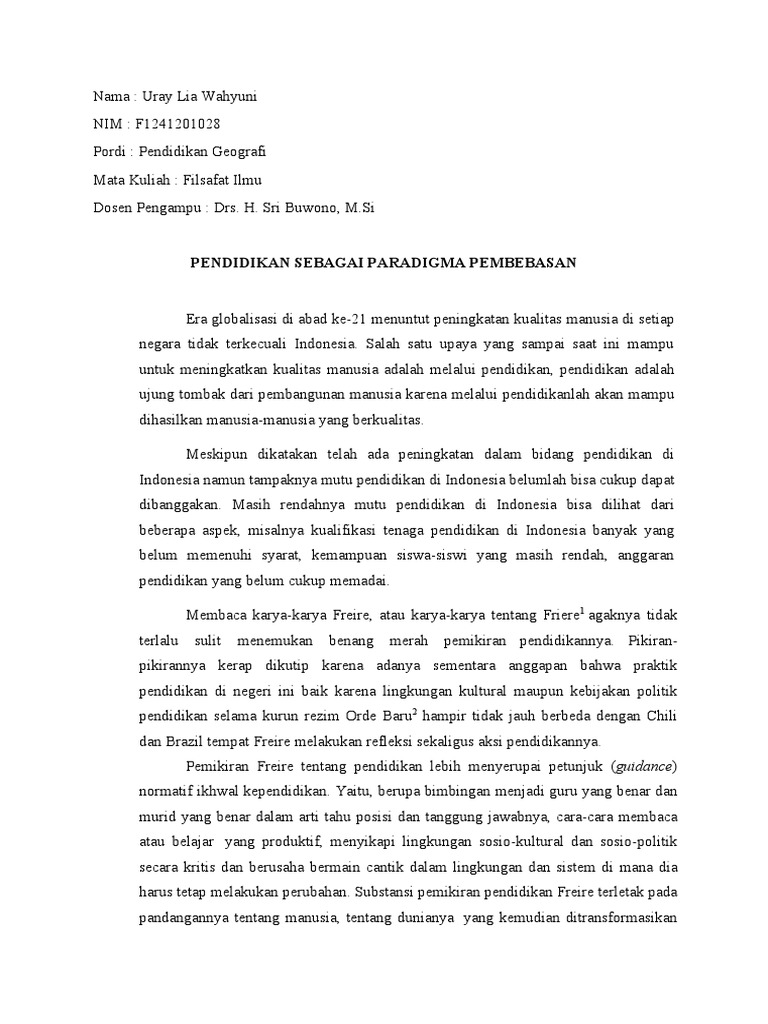 Paradigma Pendidikan | PDF