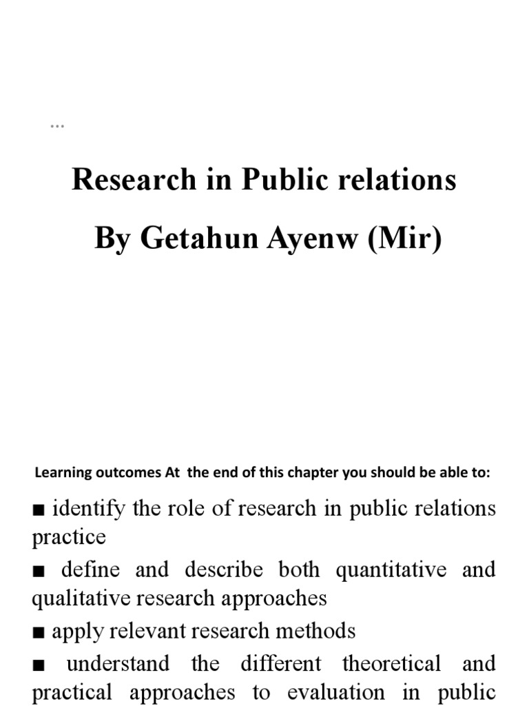 Public Relations Research | PDF | Public Relations | Qualitative Research