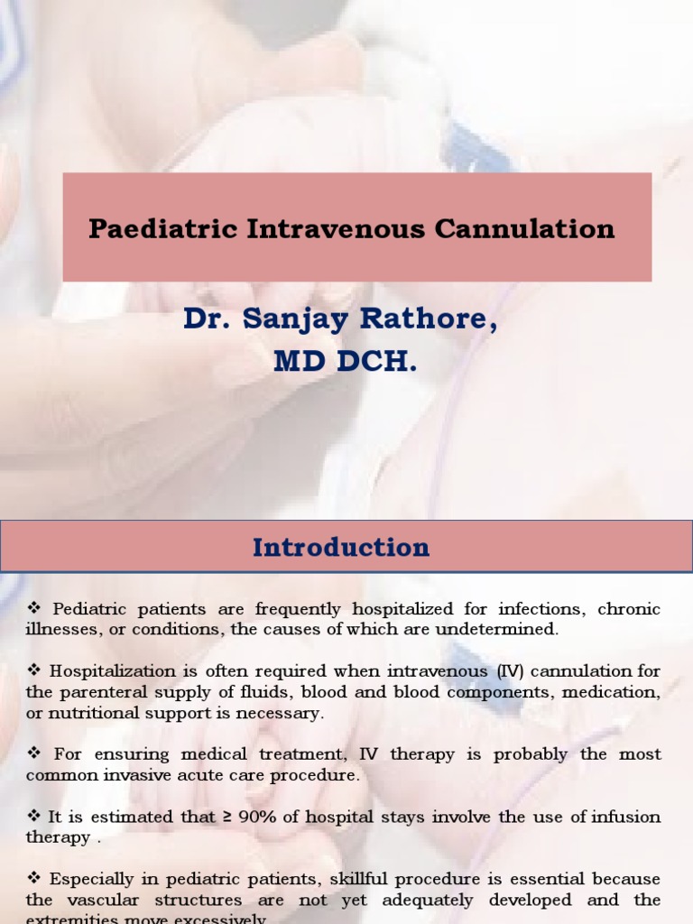 Pediatric Intravenous Cannulation | PDF | Intravenous Therapy | Health ...