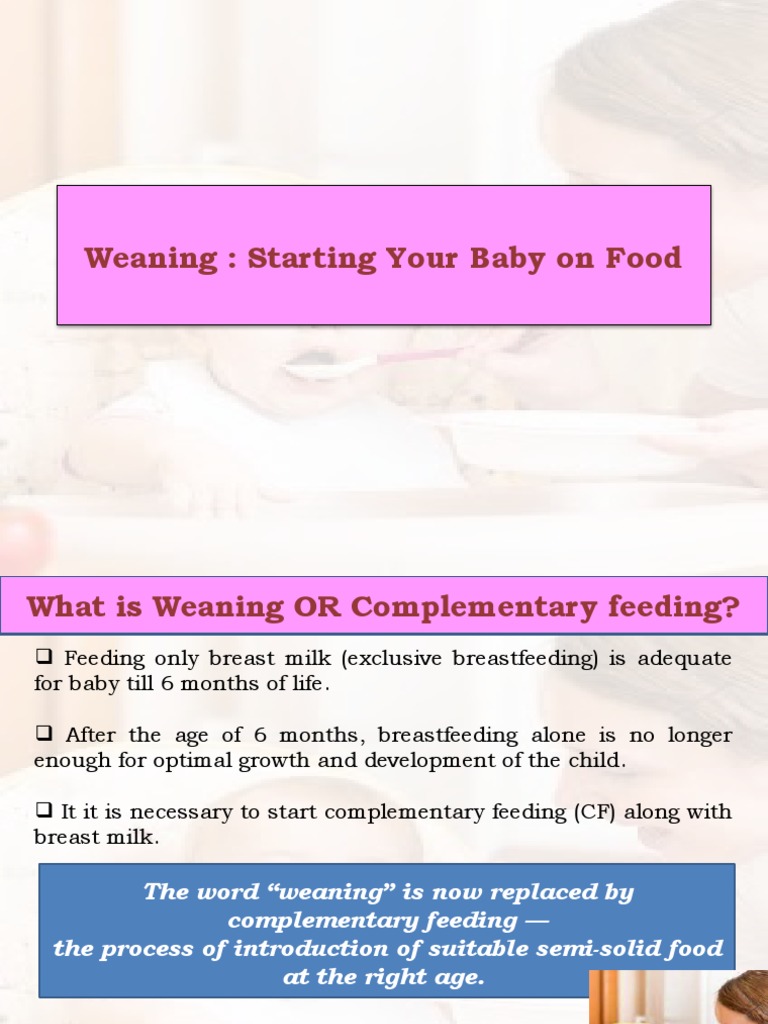 Weaning | PDF | Eating | Breastfeeding
