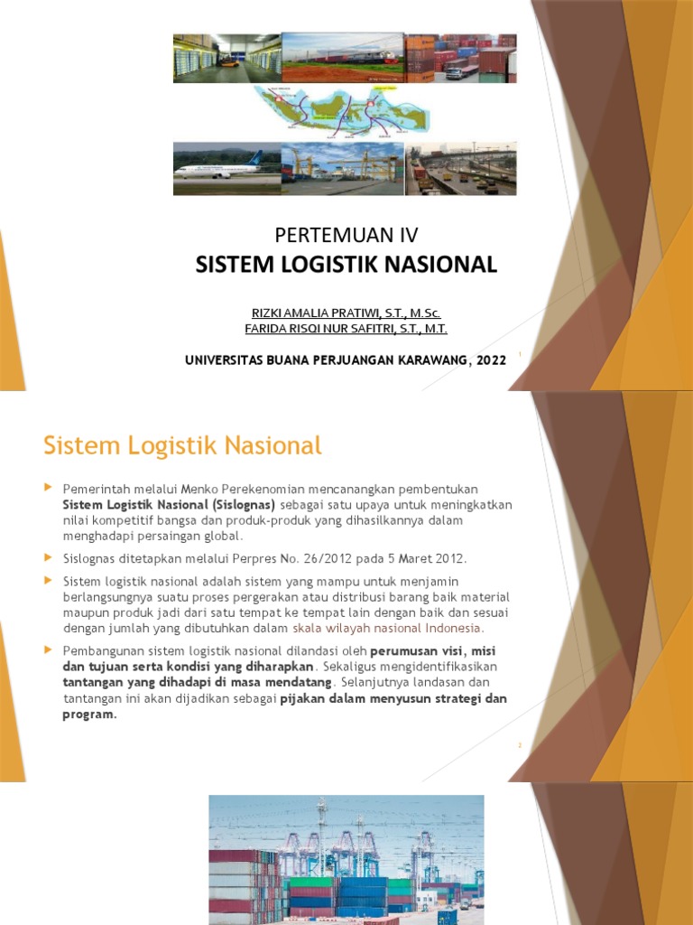 Pertemuan 4 Logistik Sistem Logistik Nasional | PDF