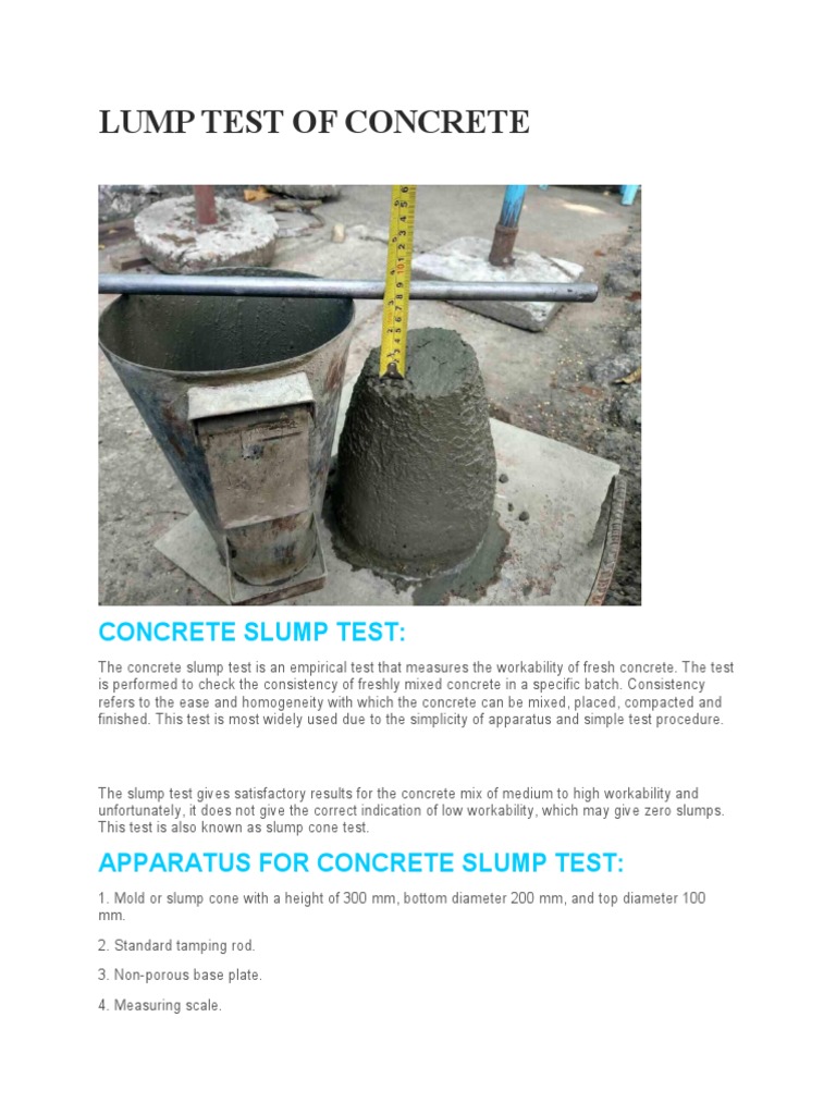 Slump Test of Concrete | PDF | Concrete | Materials