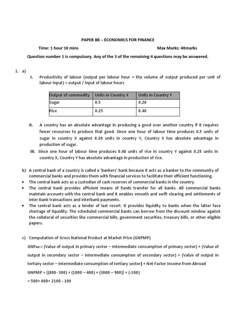 Answer Key Economics For Finance 18-10-2020 | Download Free PDF | Monetary Policy | Demand For Money
