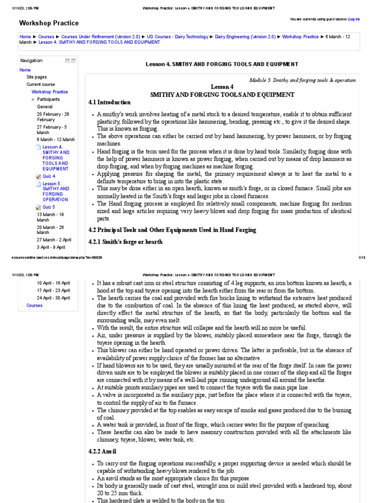 Lession 3 | PDF | Forge | Forging Lession 3 | PDF | Forge | Forging