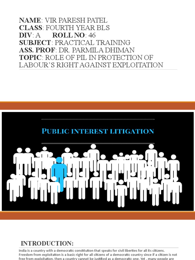 PIL's Role in Protecting Labour Rights | PDF | Labour Law | Justice
