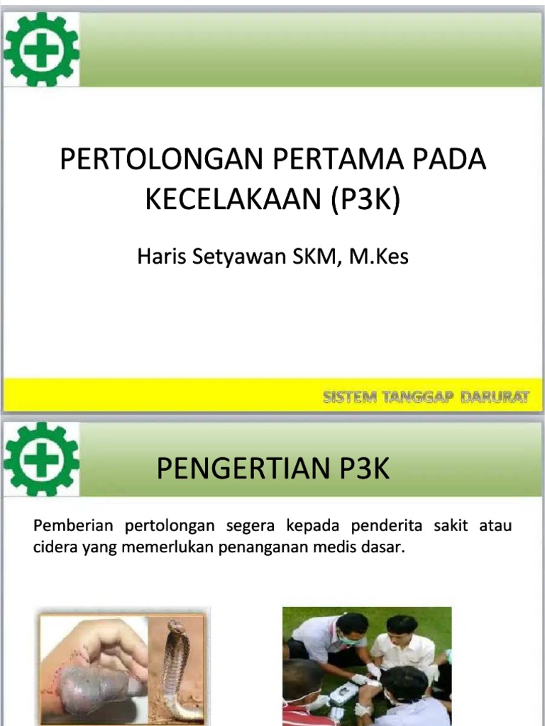 Pertolongan Pertama Pada Pertolongan Pertama Pada Kecelakaan (P3K) Kecelakaan (P3K) | PDF