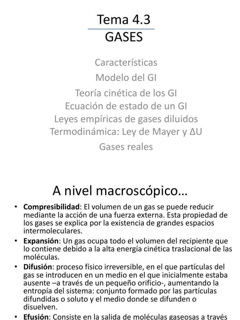 Características de Gases Enrarecidos | PDF | Gases | Física Matemática