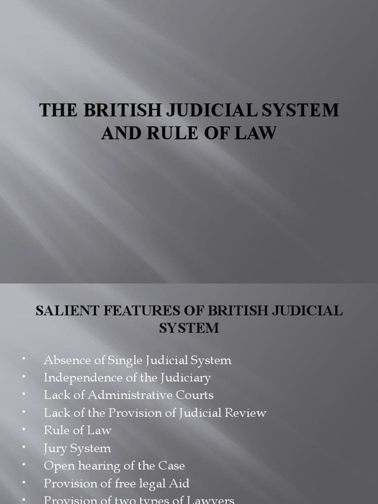 British Judicial System and Rule of Law | PDF | Supreme Courts ...