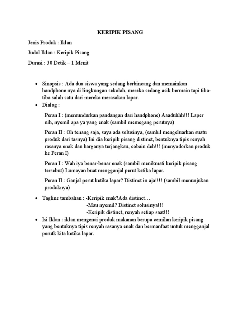 Contoh Iklan MDR | PDF