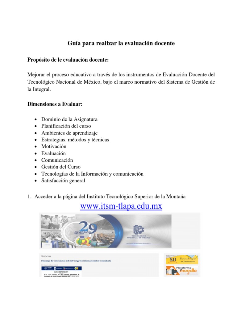 Guia Evaluacion Docente | PDF | Evaluación | Aprendizaje