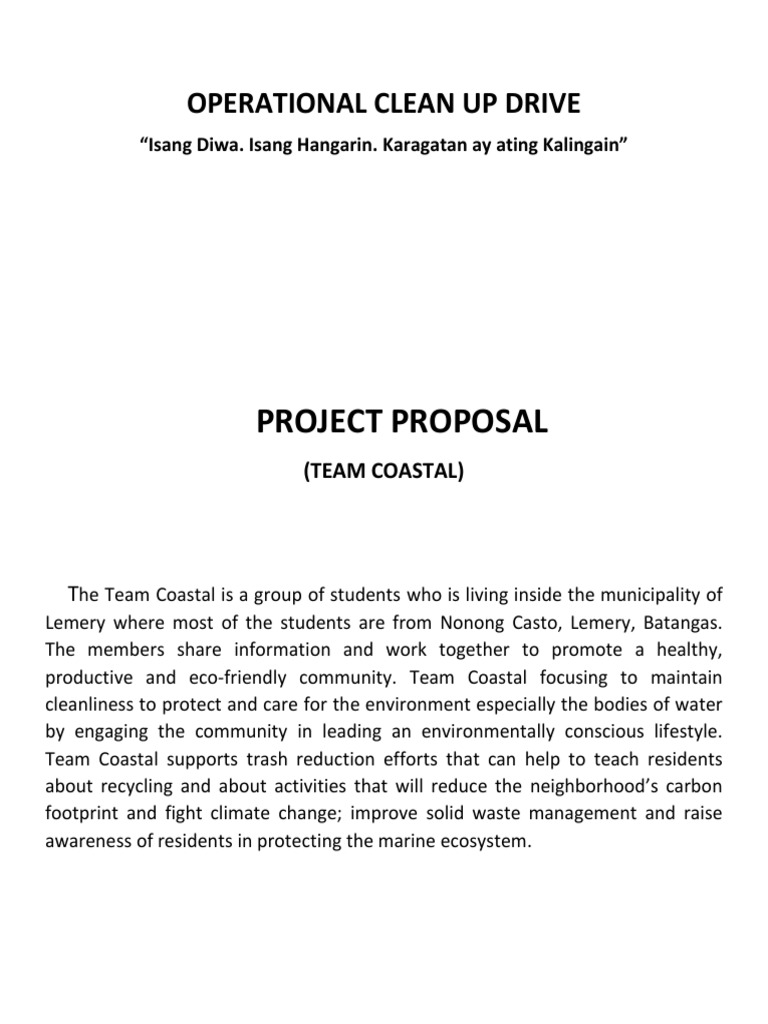 Cap Clean Up Drive | PDF | Waste | Community