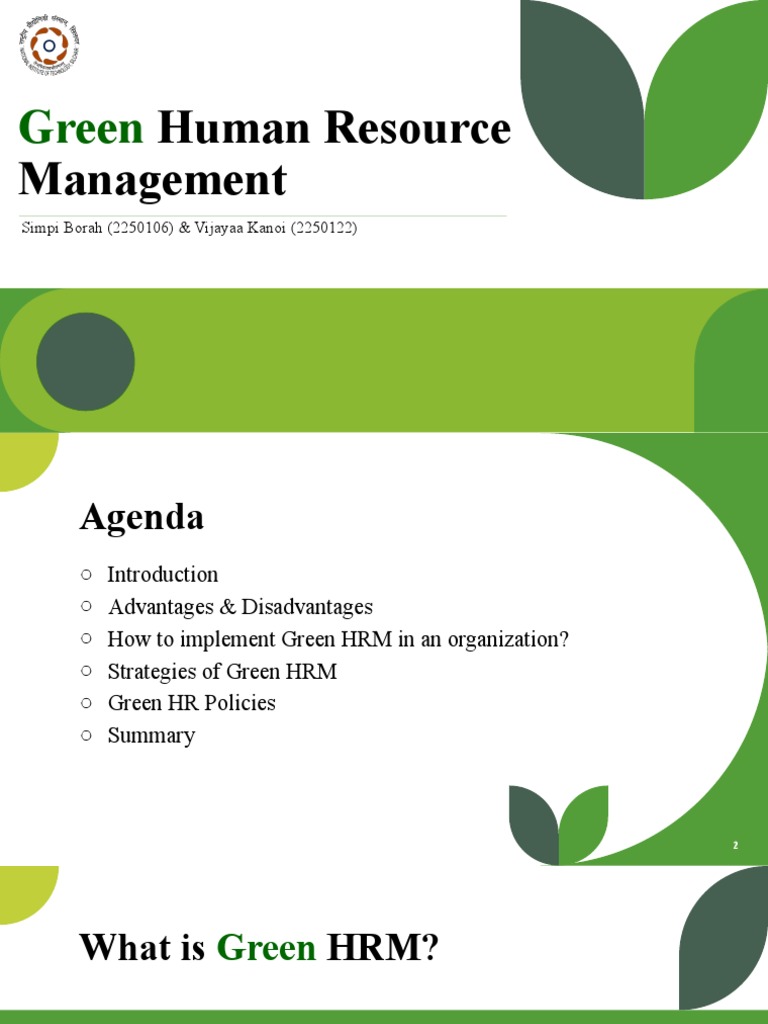 Green HRM: Strategies and Benefits | PDF | Human Resource Management ...