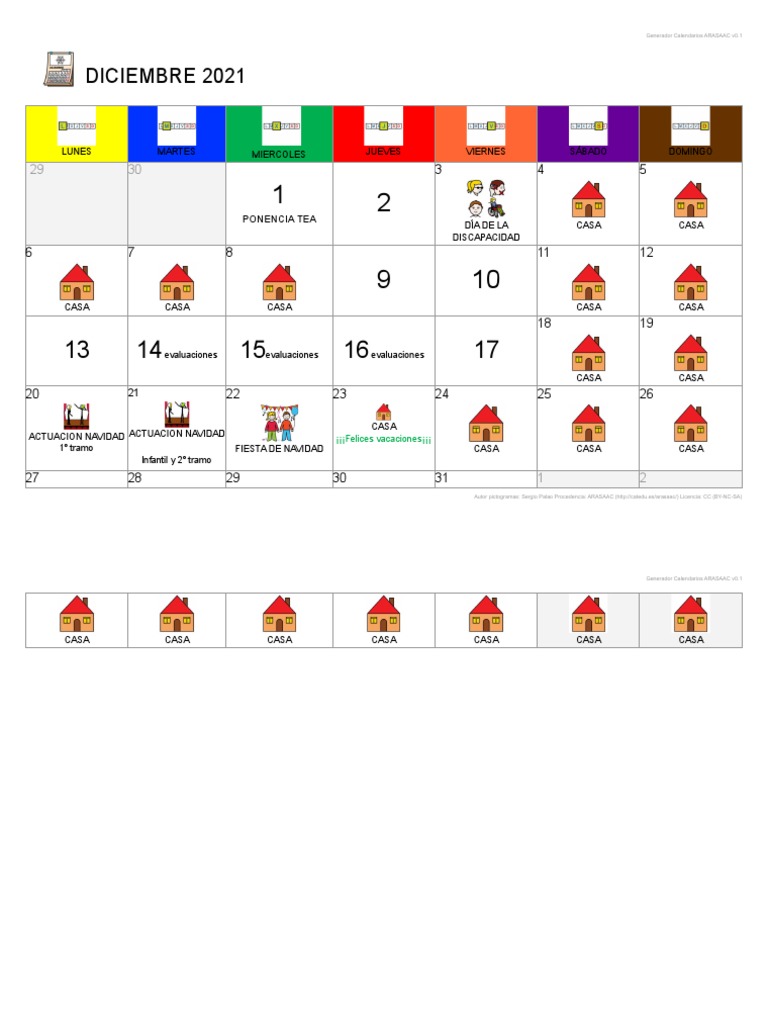 Calendario - 12-2021 2 MAESTROS | PDF