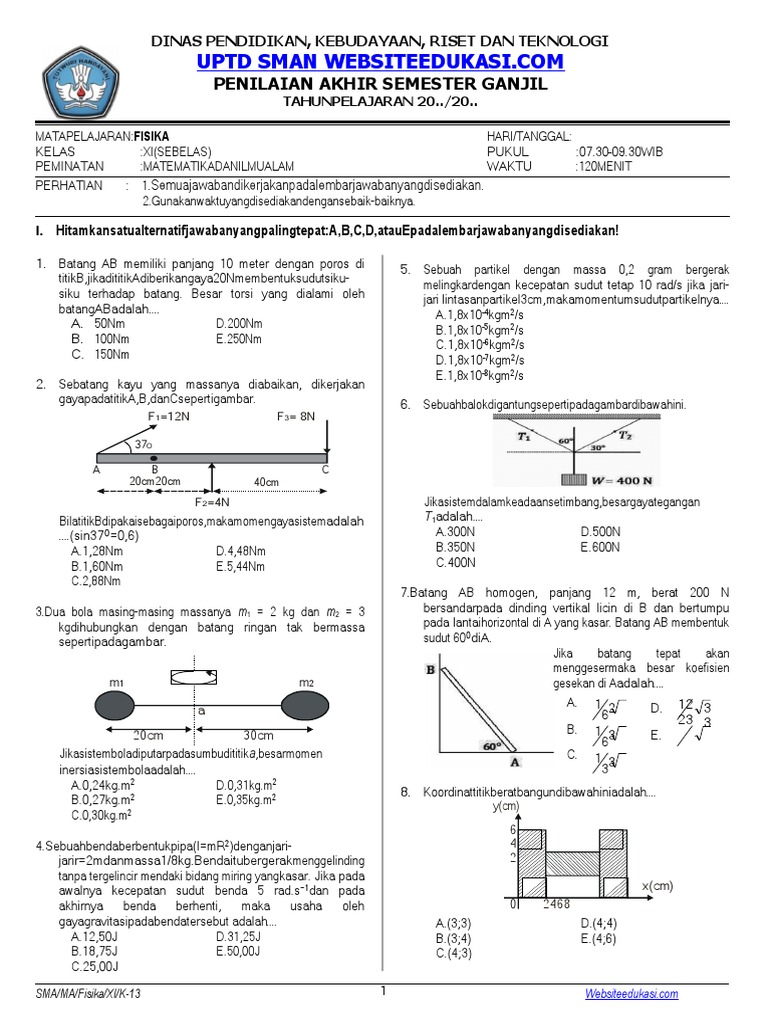 Soal Pas Fisika Kelas Xi K13 | PDF