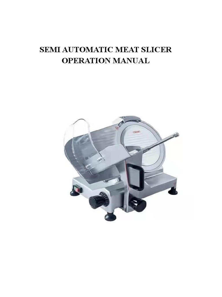 17-GRT-MS250 Meat Slicer | PDF | Grinding (Abrasive Cutting ...