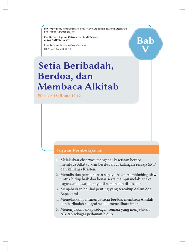 BAB V - Setia Beribadah Berdoa Dan Membaca Alkitab | PDF