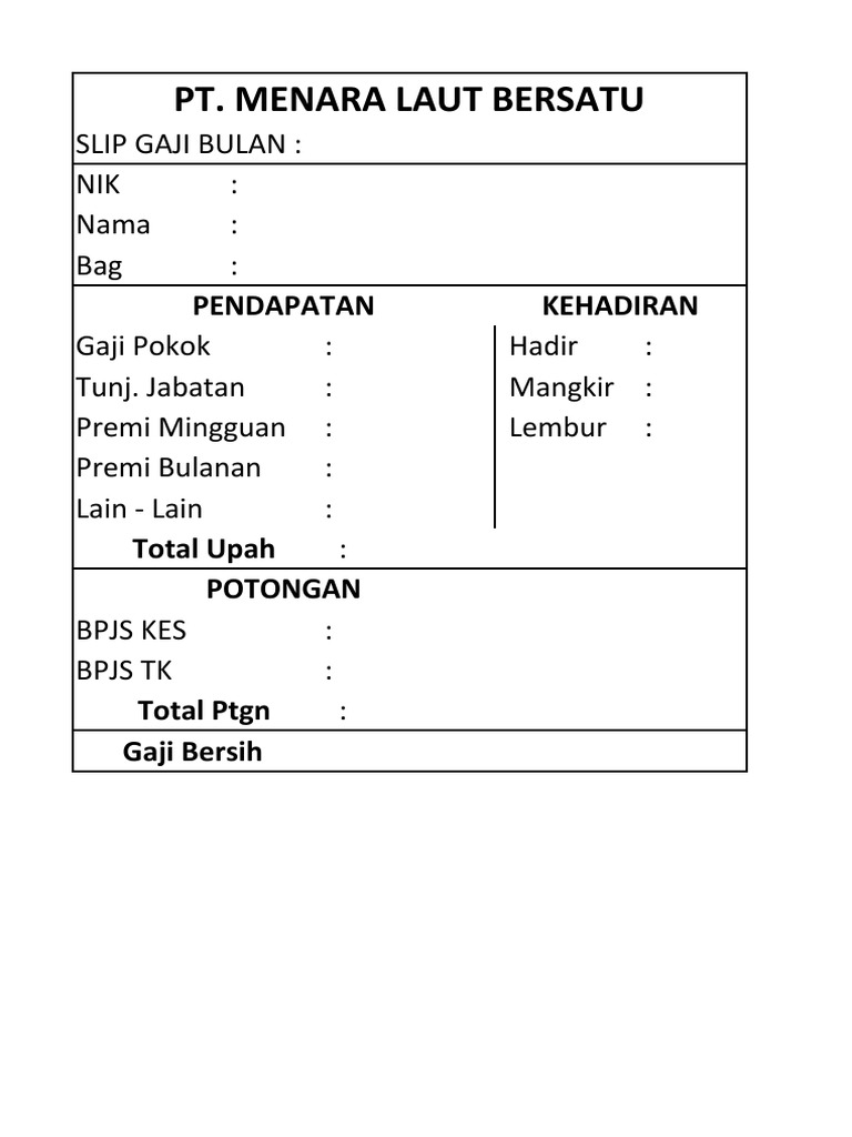 Pt. Menara Laut Bersatu | PDF