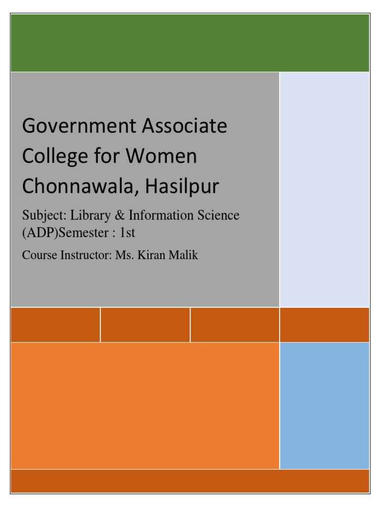 ADP Library Science Notes.1 | PDF | Libraries | Library Science