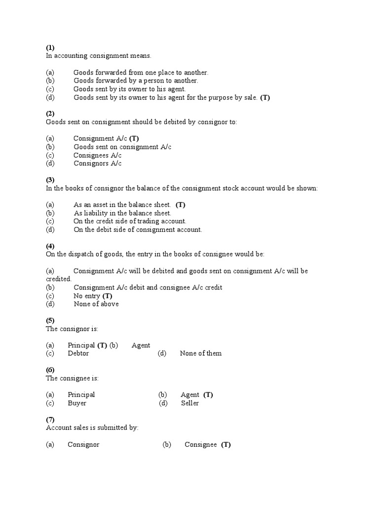 Consignment | PDF | Debits And Credits | Expense