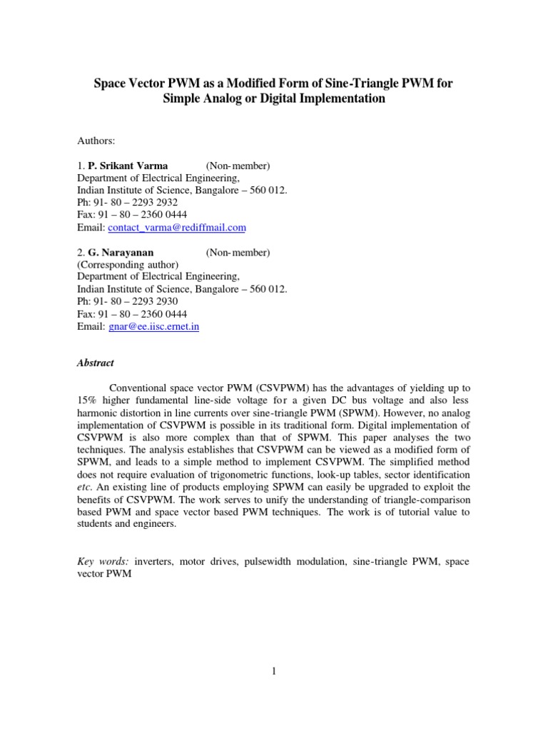 SPWM SVPWM | PDF | Power Inverter | Power Electronics