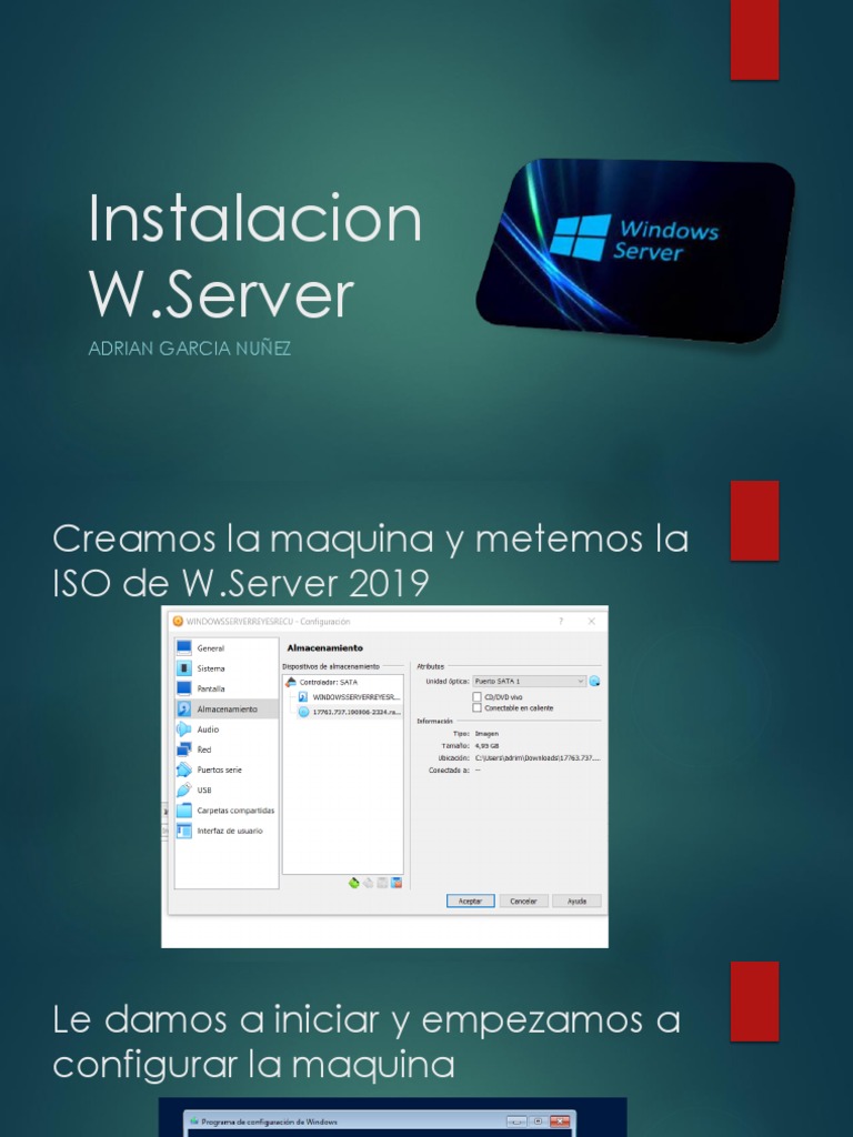 Instalación de Windows Server 2019 | PDF