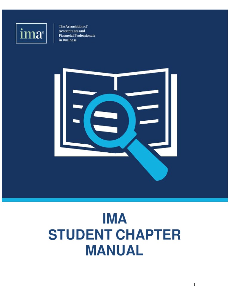 IMA Student Chapter Manual | PDF | Business
