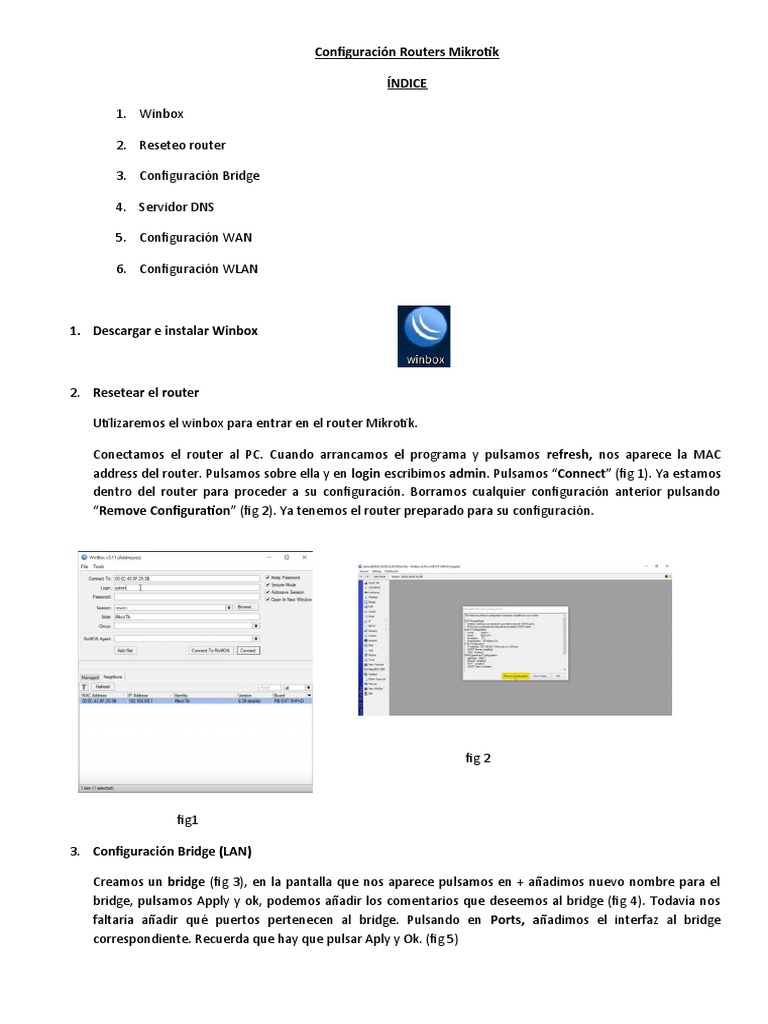 Configuración Routers Mikrotik | PDF | Enrutador (Computación) | Punto ...