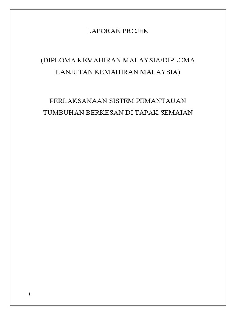 Laporan Projek | PDF | Komputer
