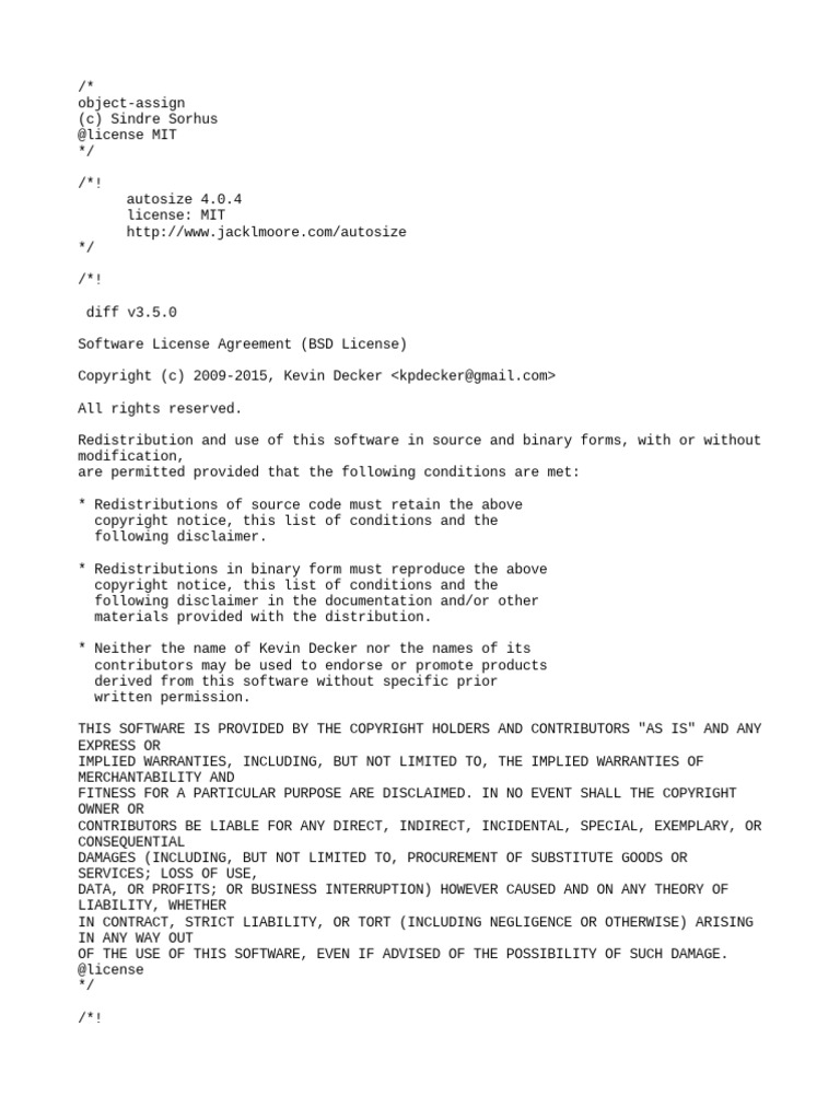 Bundle - js.LICENSE Arduino | PDF | Software Development | Intellectual ...
