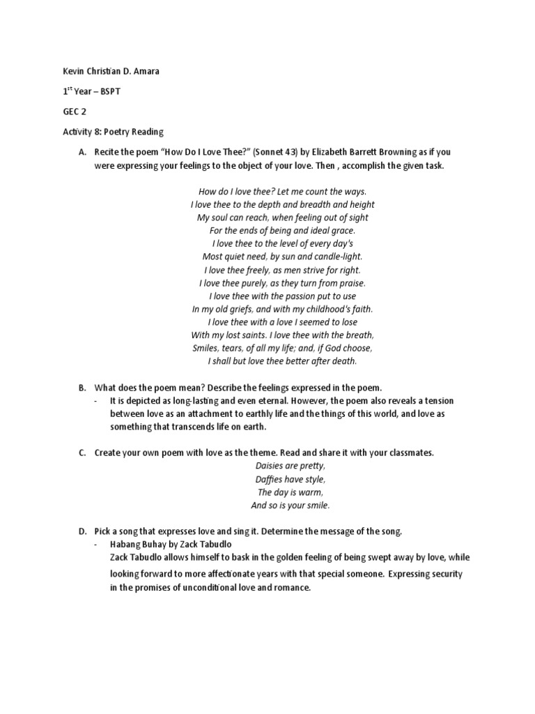 GEC 2 Poetry Reading | PDF