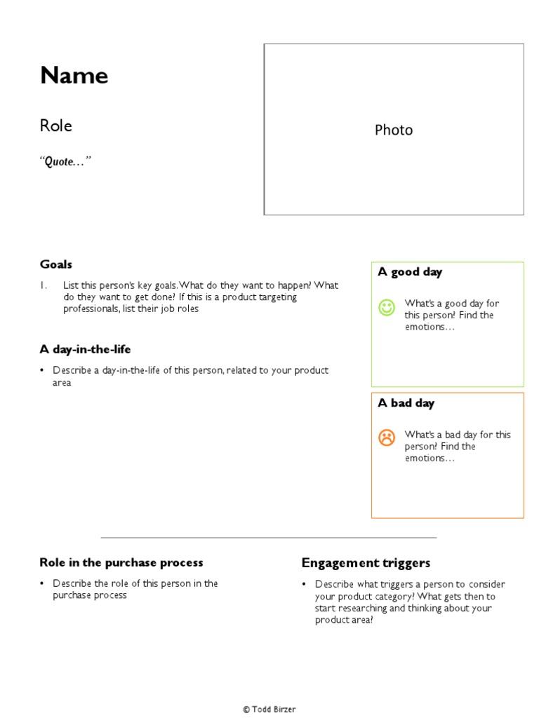 Persona Template | PDF | Regulatory Compliance