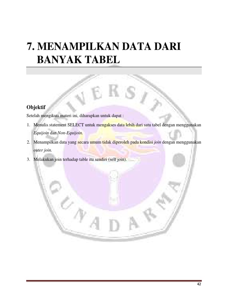 Menampilkan Data dari Banyak Tabel | PDF | Komputer | Teknologi & Rekayasa