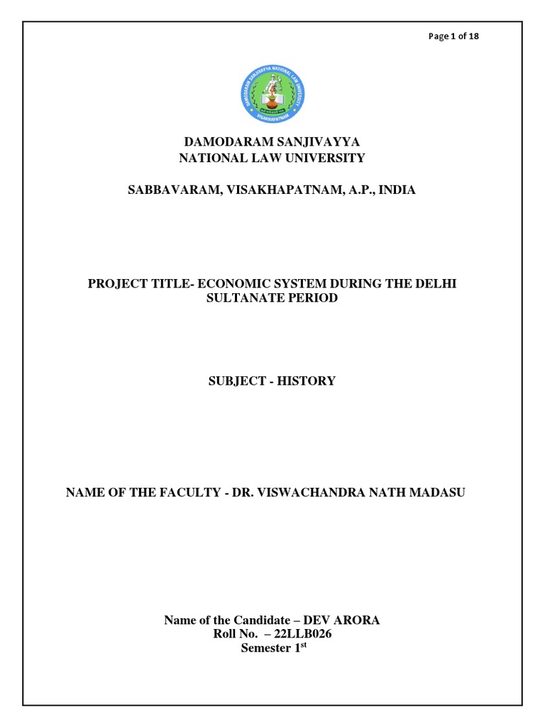Economic System During Delhi Sultanate W Turnitin | PDF | Weaving | Taxes