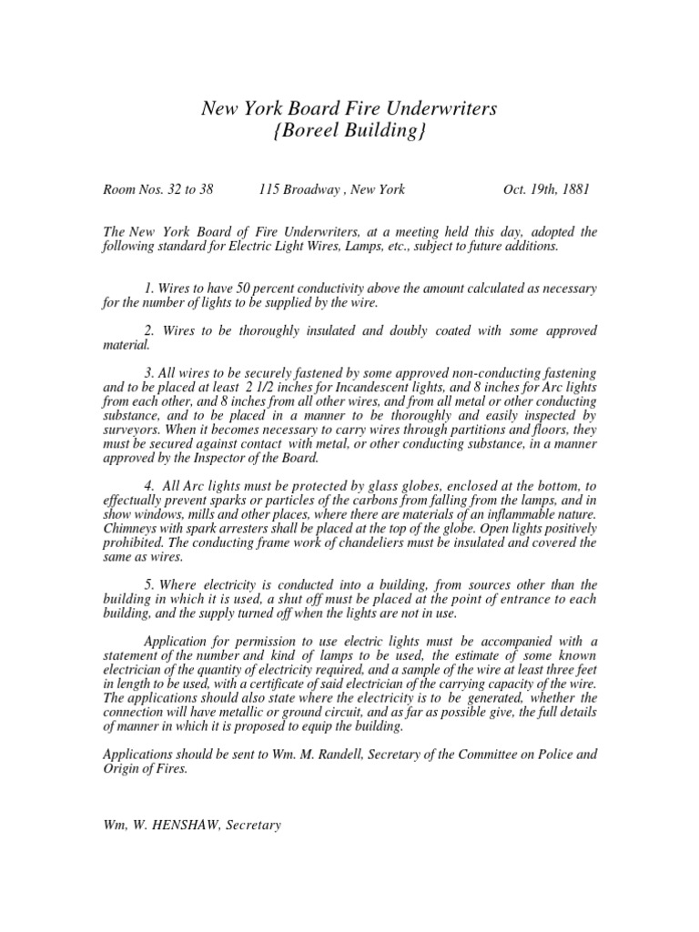 1881 Retyped | PDF | Wire | Electric Arc