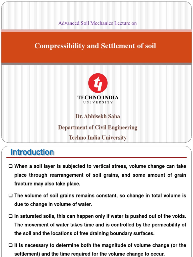 Compressibility and Settlement | PDF | Soil Mechanics | Soil Science