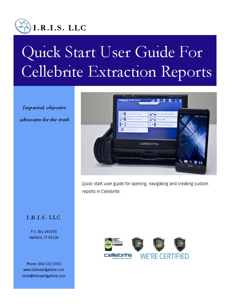 IRIS LLC Cellebrite Report Quick Start Guide | PDF | Hyperlink ...