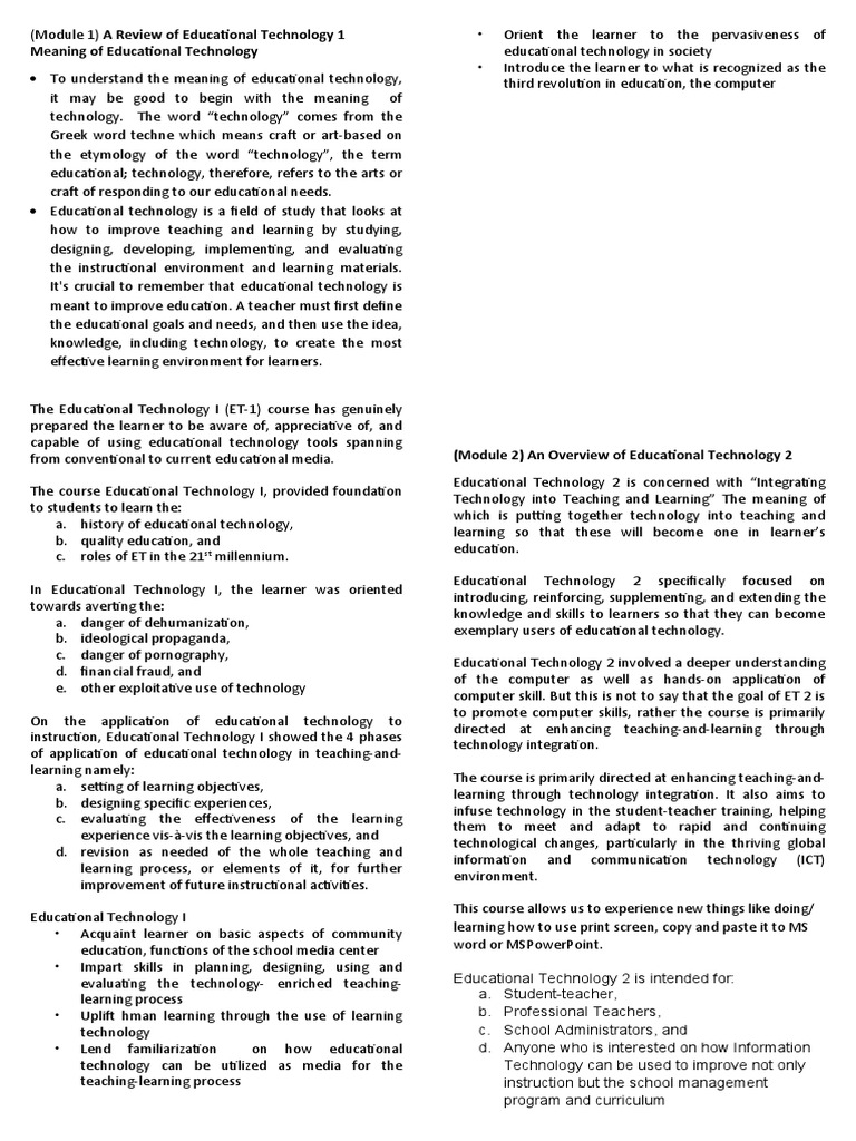 Compiled Module TTL 1 15 | Download Free PDF | Educational Technology | Learning
