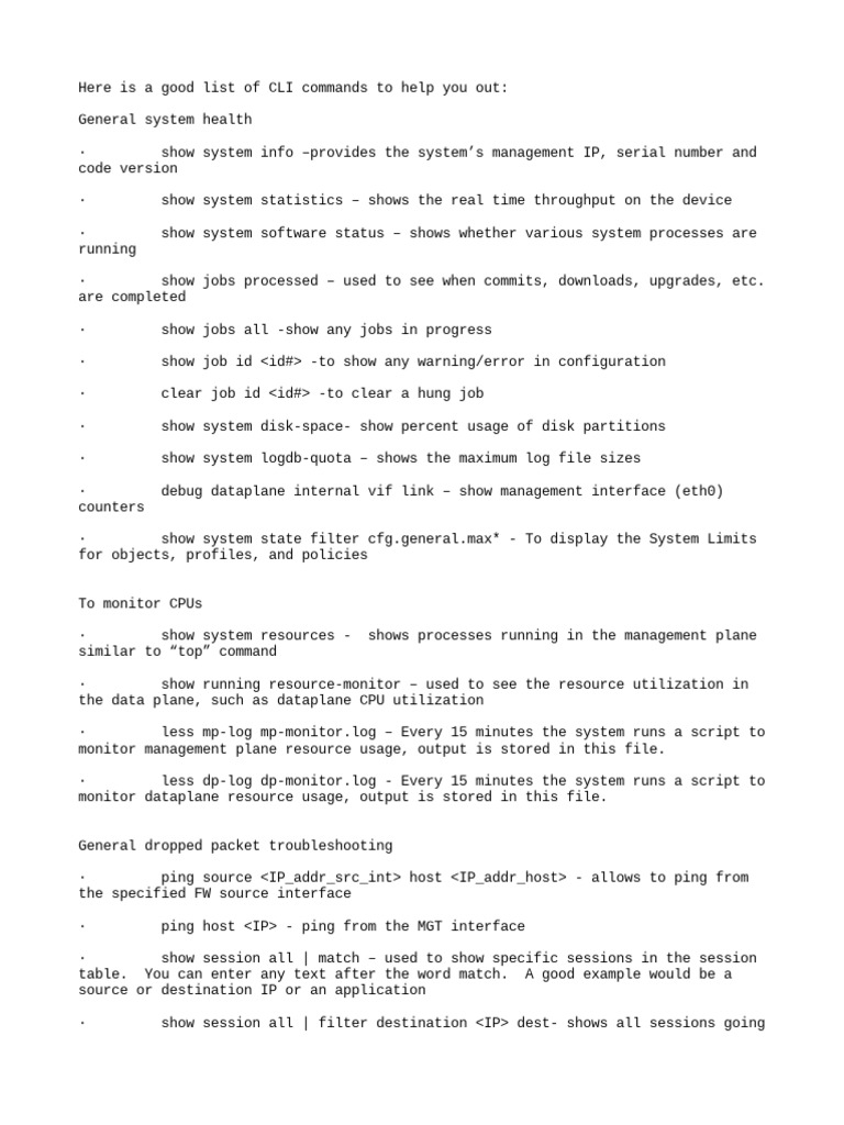 Cli Commands Palo Alto | Download Free PDF | Routing | Computing