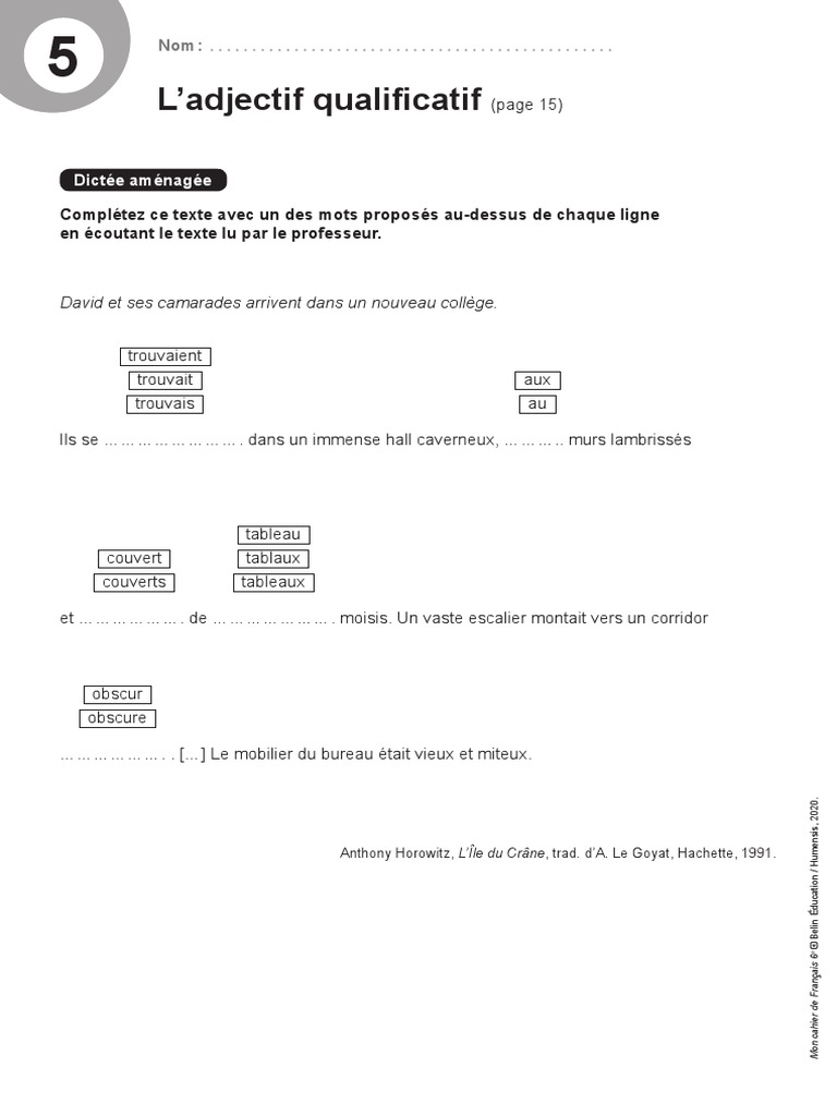 Dictee Amenagee p015 | PDF