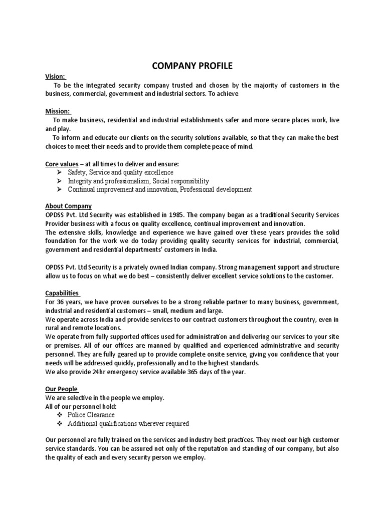 OPDSS COMPANY PROFILE-Latest | PDF | Leadership | Economies