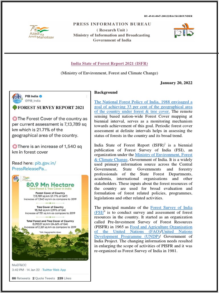 Isfr Report 2021 | PDF | Natural Environment | Earth Sciences